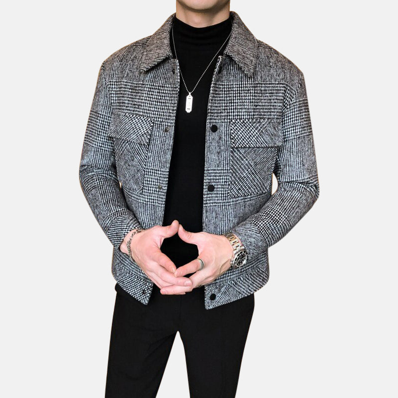 Antonios Patchwork Pattern Coat Men - Casual Elegance & Comfort